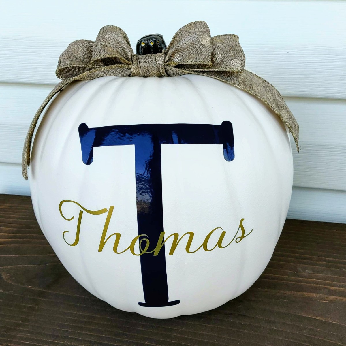 Monogrammed Pumpkin